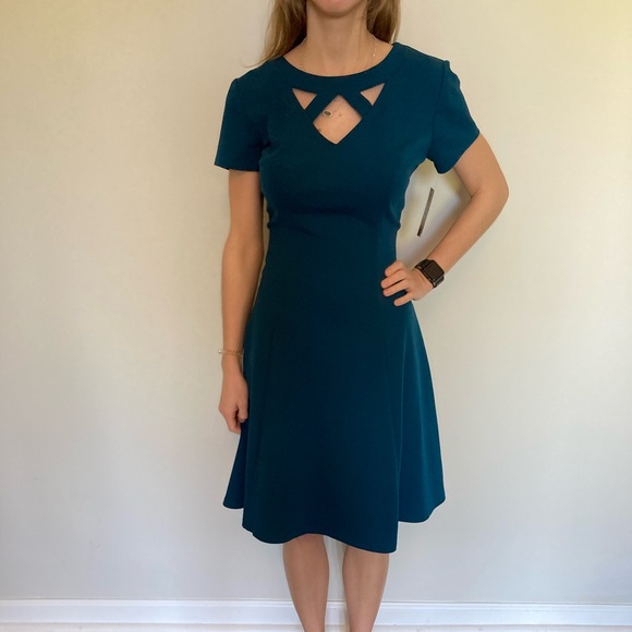 Alyx | Dresses | Alyx Teal Blue Fit To Flair Dress Size 8 Nwt | Poshmark